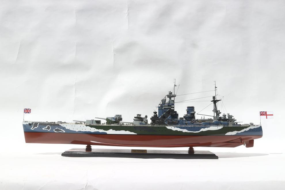 HMS RODNEY exclusive ship model handmade by Compass-Models – Compass Models
